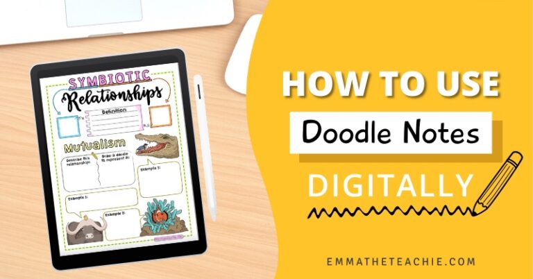 How to Use Doodle Notes Digitally - Emmatheteachie
